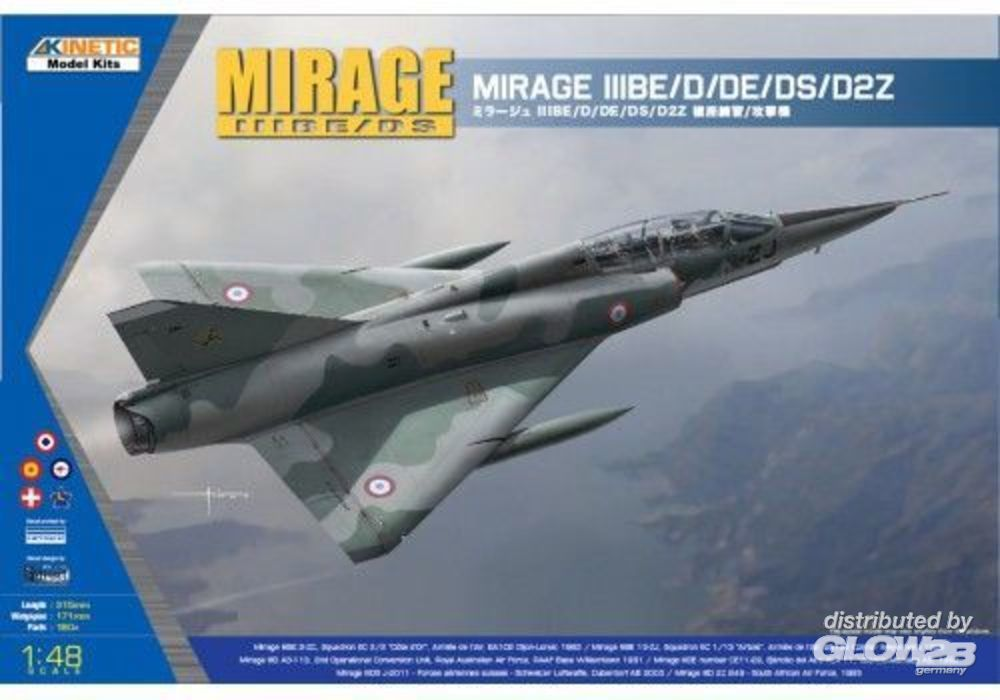 KINETIC K48054 1:48 Mirage IIID/DS > IDF Modélisme