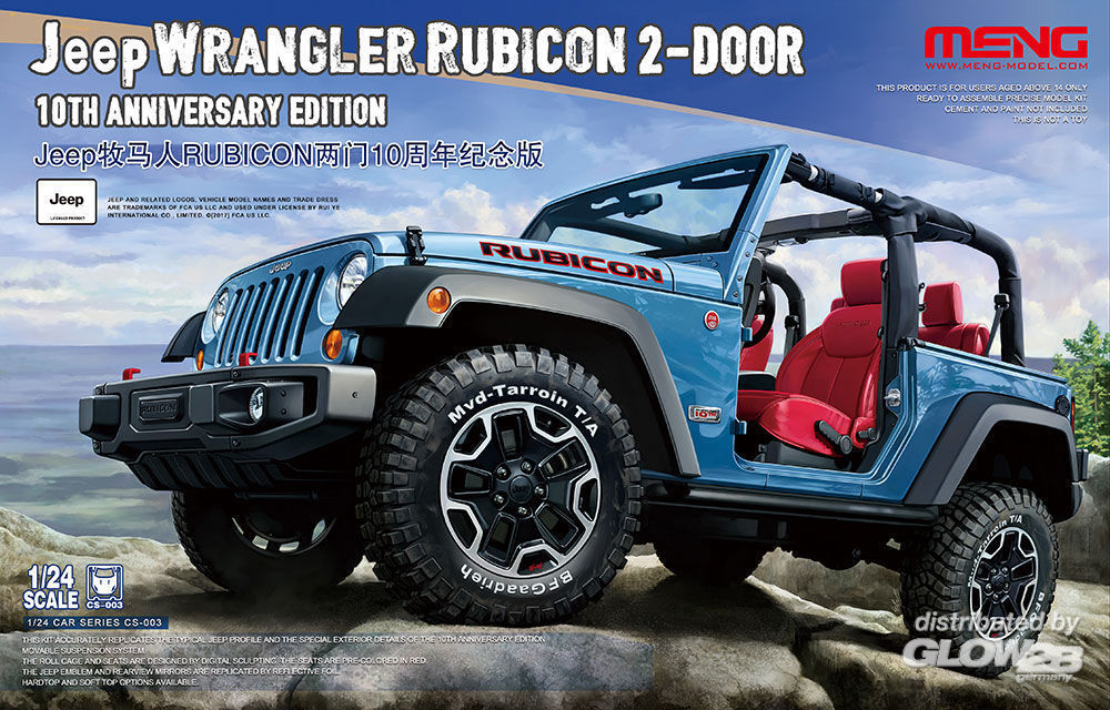 MENG-Model CS-003 1:24 Jeep Wrangler Rubicon 2-Door 10th Anniversary ...